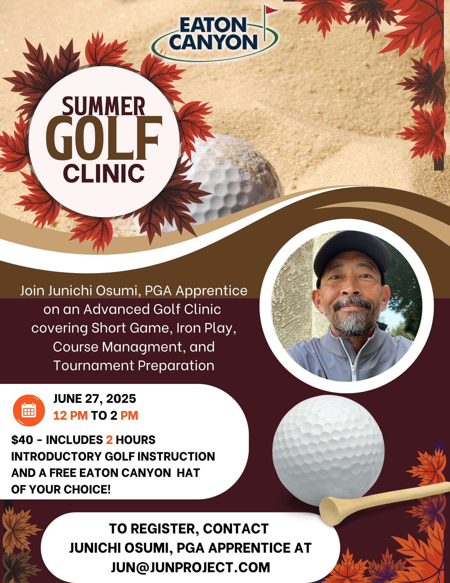 Summer Jr. Golf Clinic with Junichi Osumi, PGA Apprentice